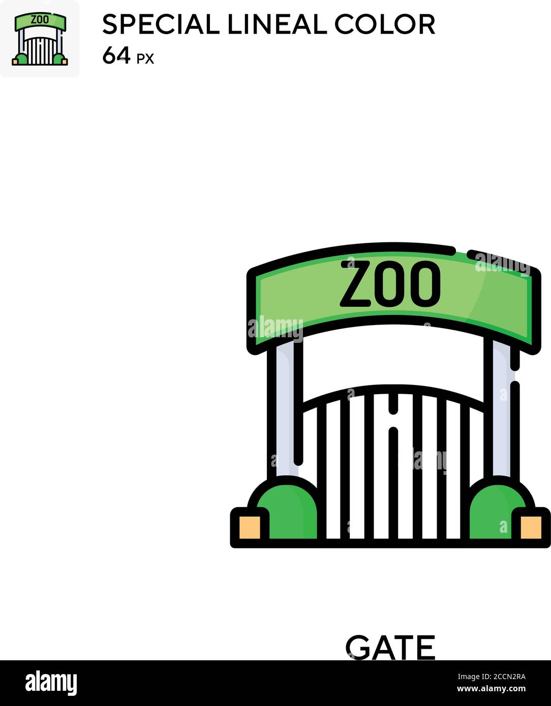 Gate Special lineal color icon. Illustration symbol design template for ...