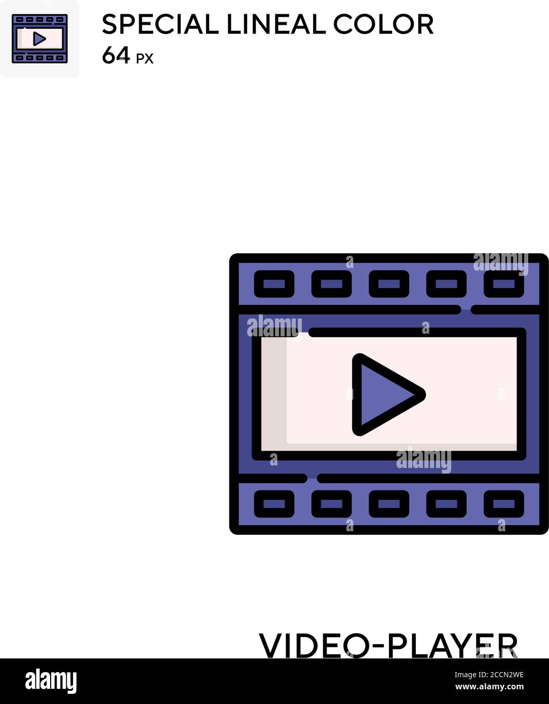 Video-player Special lineal color icon. Illustration symbol design ...
