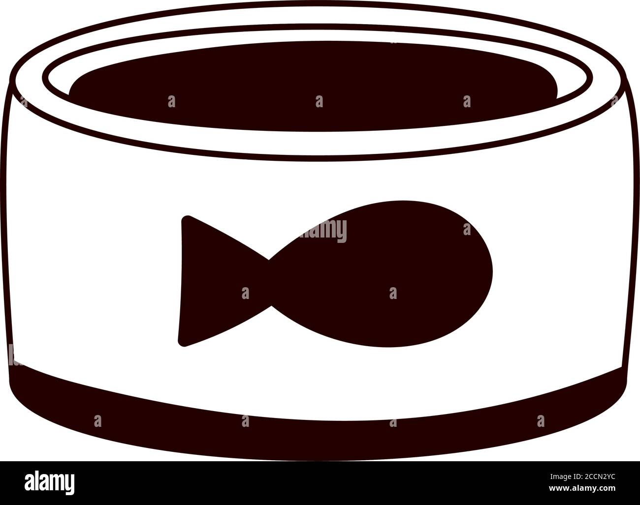 pet shop fish can food cartoon isolated white background design vector ...