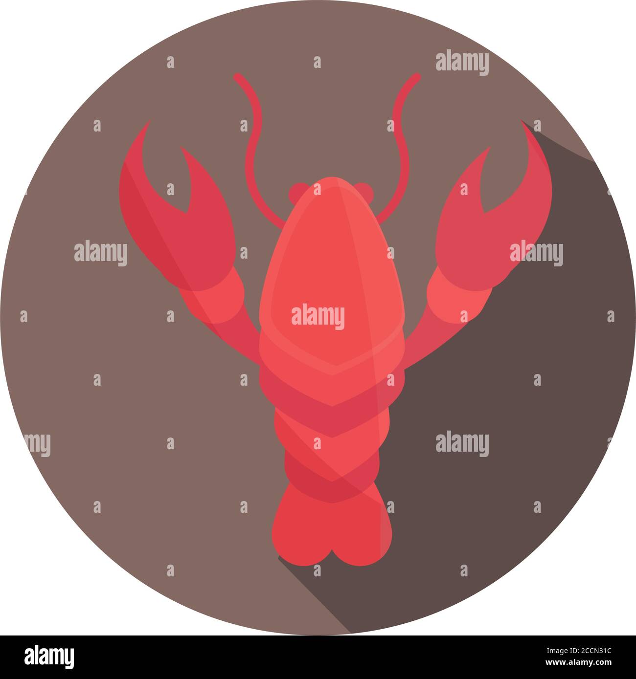 marine crustacean seafood lobster block and flat icon vector ...