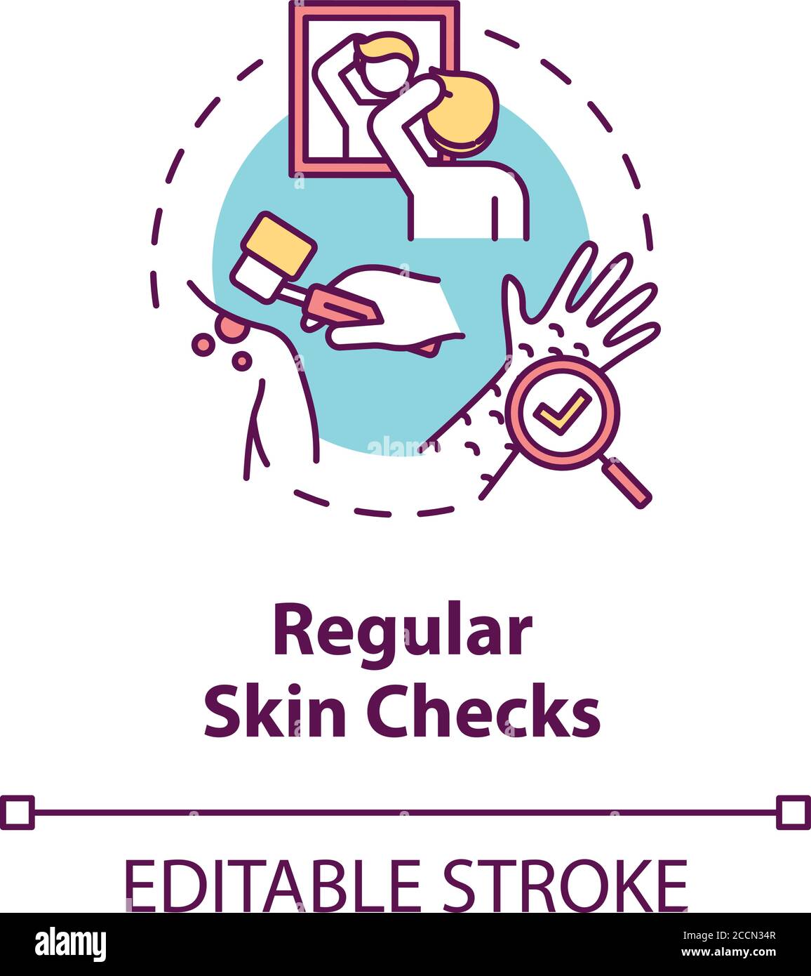 Regular skin checks concept icon Stock Vector Image & Art - Alamy