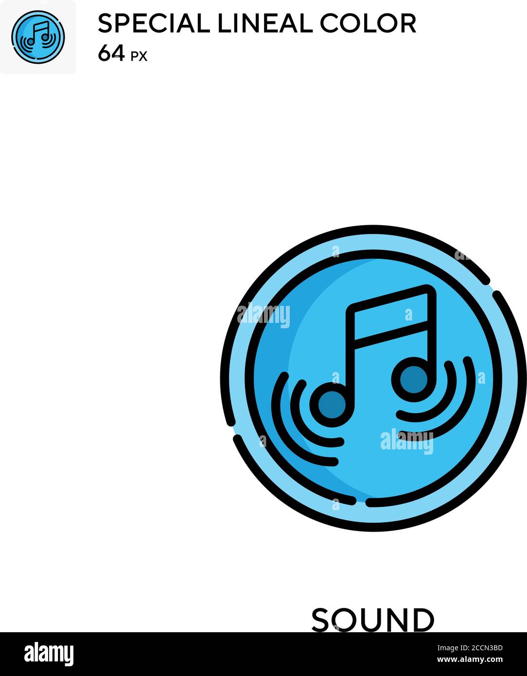 Sound Special lineal color icon. Illustration symbol design template ...