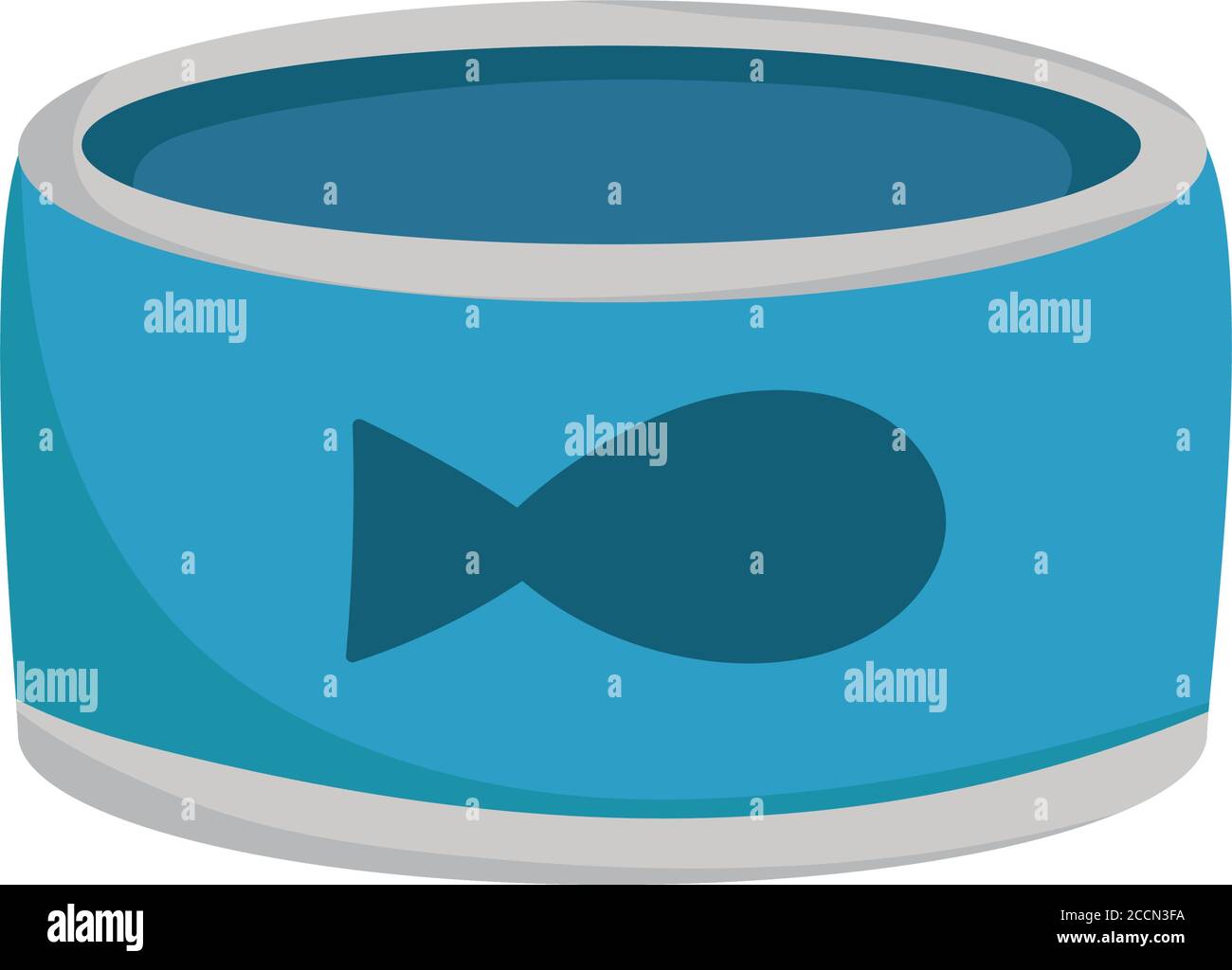 pet shop fish can food cartoon isolated white background design vector ...