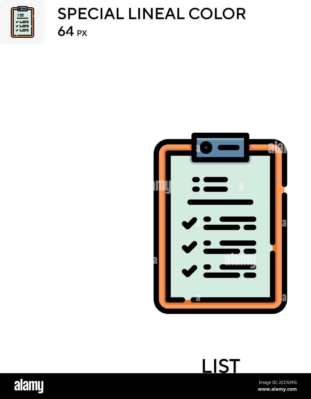 List Special lineal color icon. Illustration symbol design template for ...