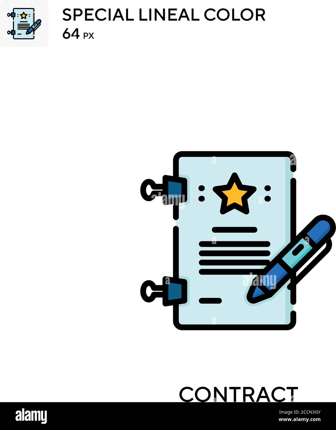 Contract Special lineal color icon. Illustration symbol design template ...