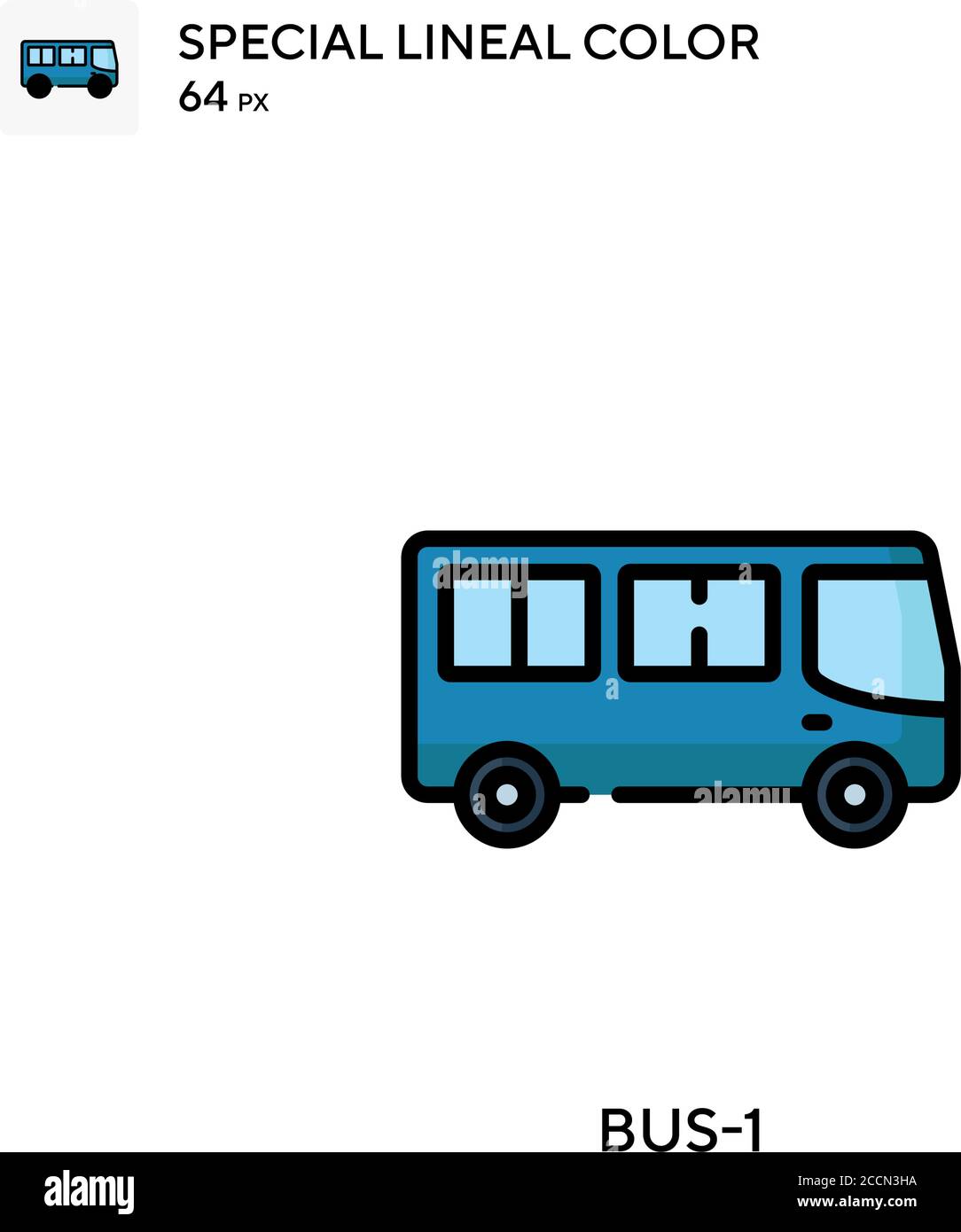 Bus-1 Special lineal color icon. Illustration symbol design template ...