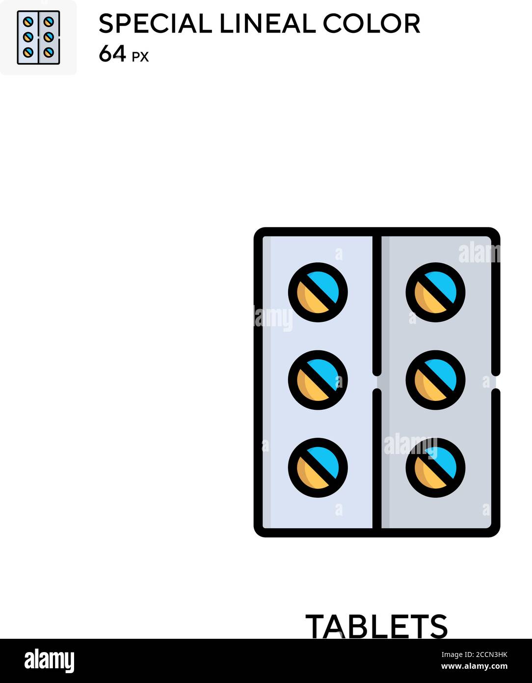 Tablets Special lineal color icon. Illustration symbol design template ...