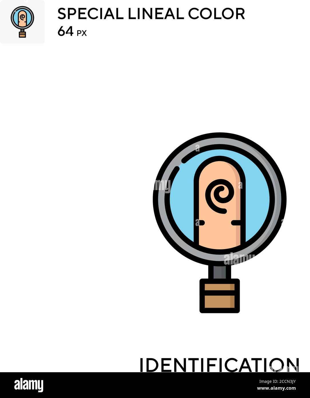 Identification Special lineal color icon. Illustration symbol design ...