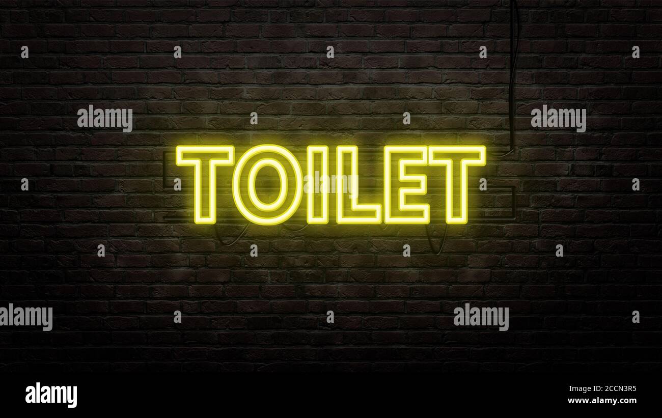 Neon toilet sign hi-res stock photography and images - Alamy