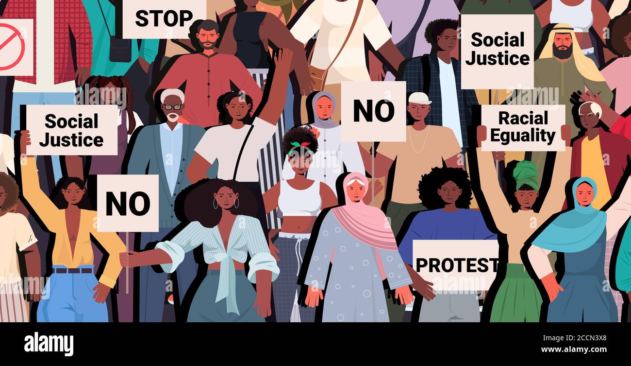 Racial justice concept cartoon hi-res stock photography and images - Alamy