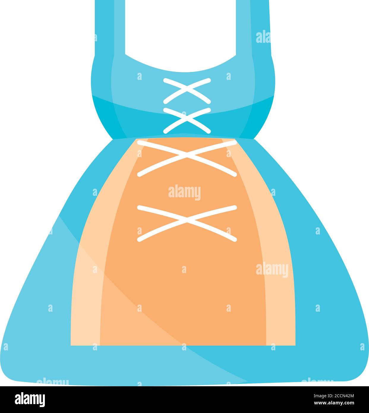 dirndl traditional dress worn in germany flat icon design vector ...