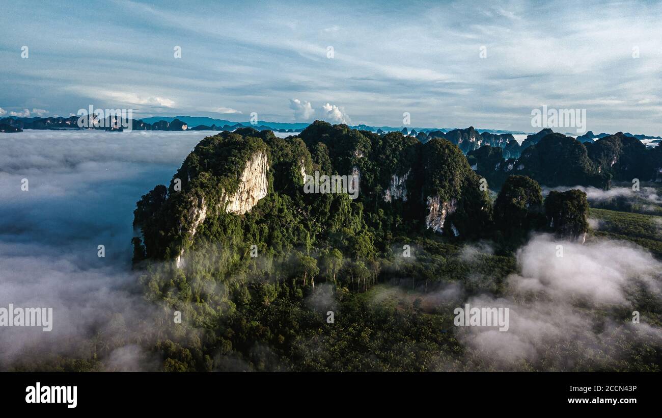 aerial view landscape of Mountain in Krabi Thailand Stock Photo - Alamy