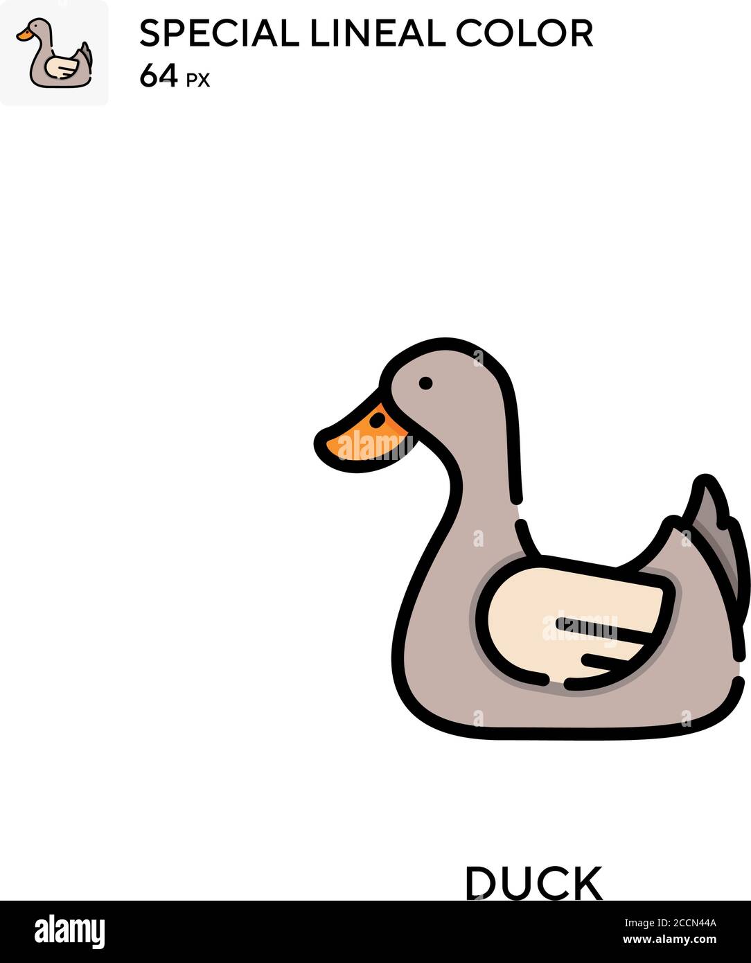 Duck Special lineal color icon. Illustration symbol design template for ...