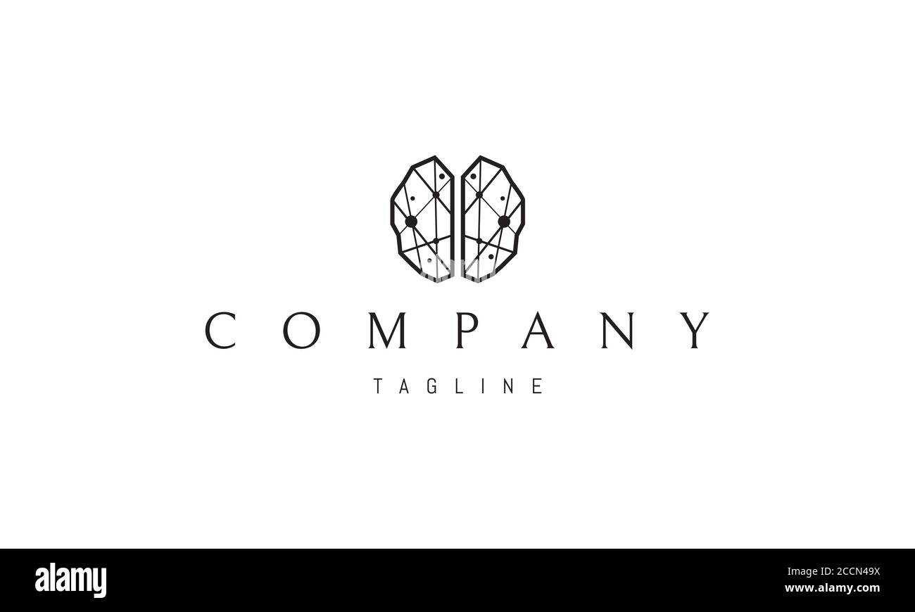 Vector logo on which an abstract image of a computer brain Stock Vector ...