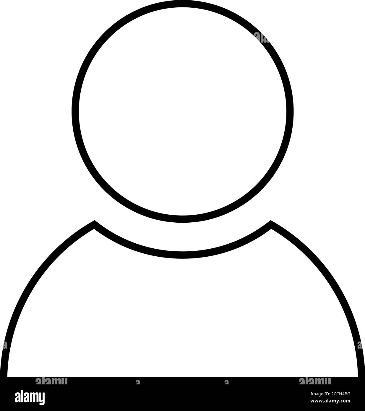 User or person - modern thin line icon. Simple black outline vector ...