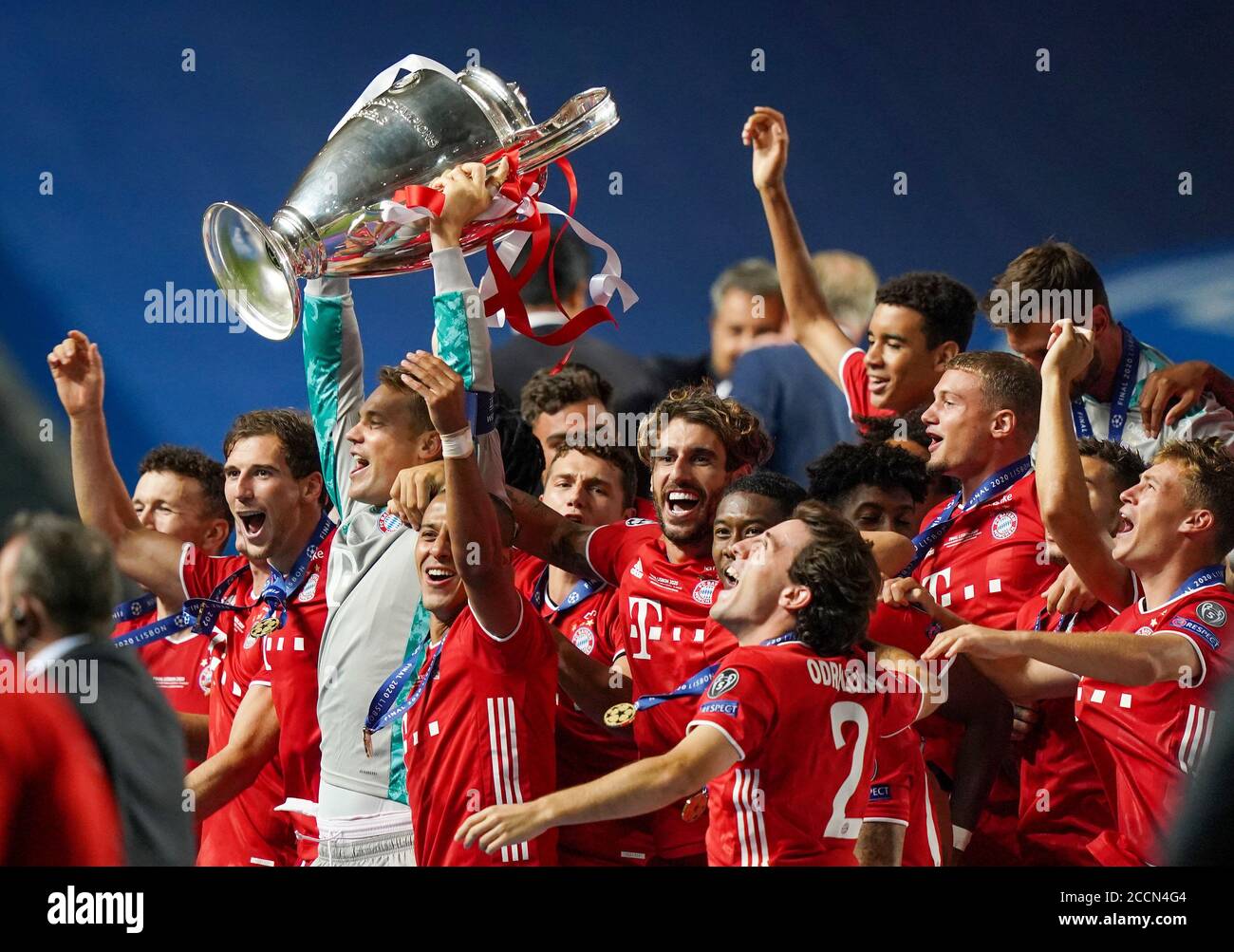Uefa champions league trophy ceremony hi-res stock photography and ...