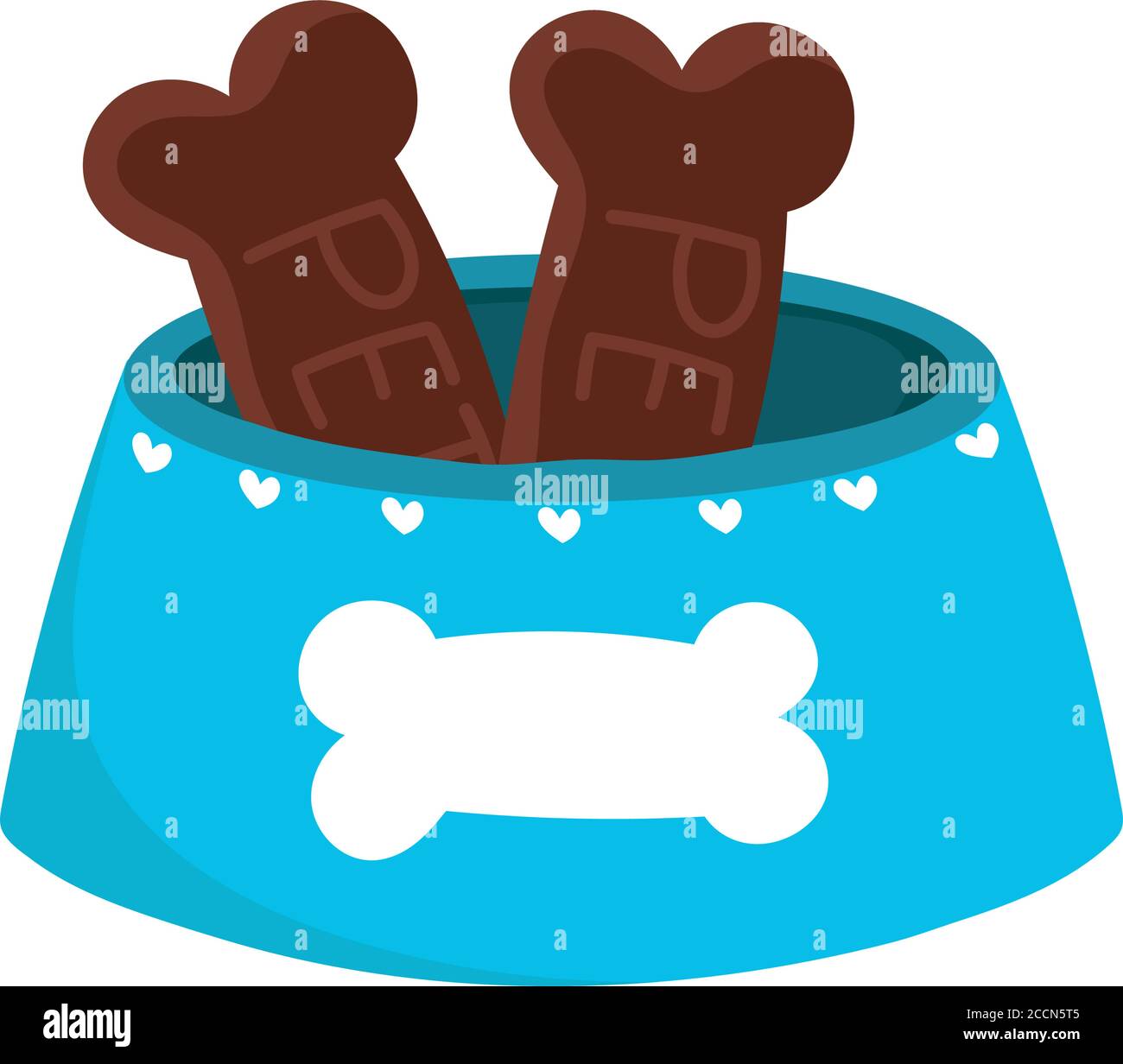 blue bowl food cookies cartoon isolated white background design vector ...