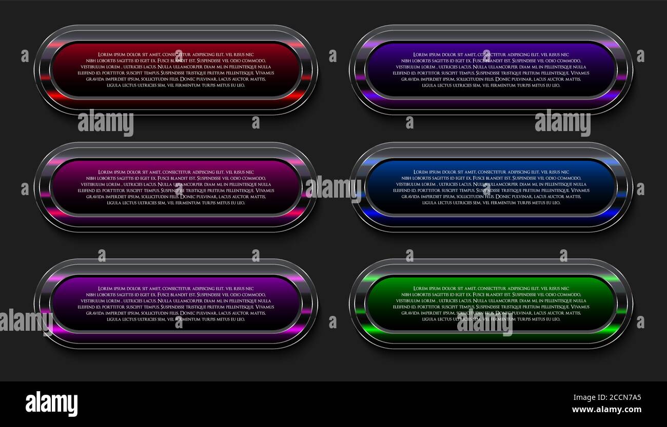 Metallic shiny colorful buttons banner Stock Vector Image & Art - Alamy