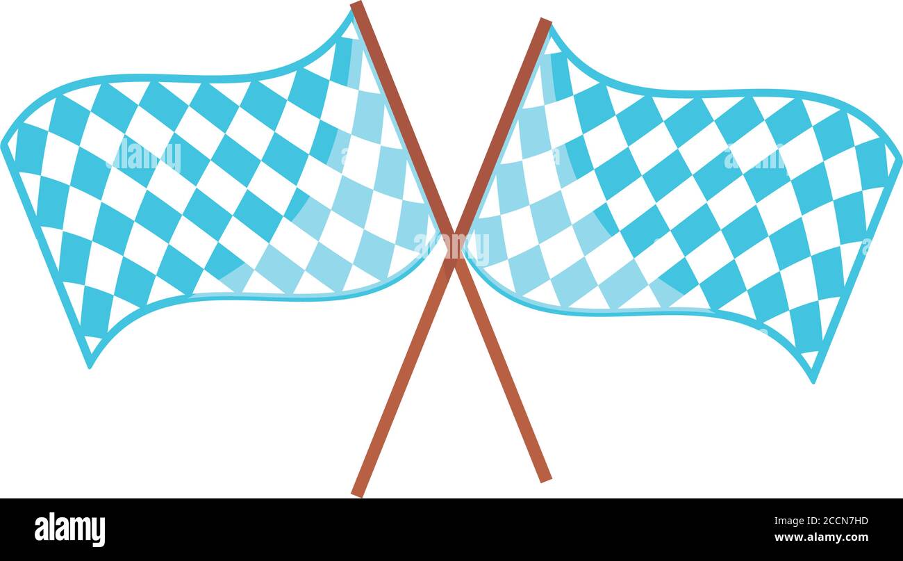 Crossed checkered flags Stock Vector Images - Alamy