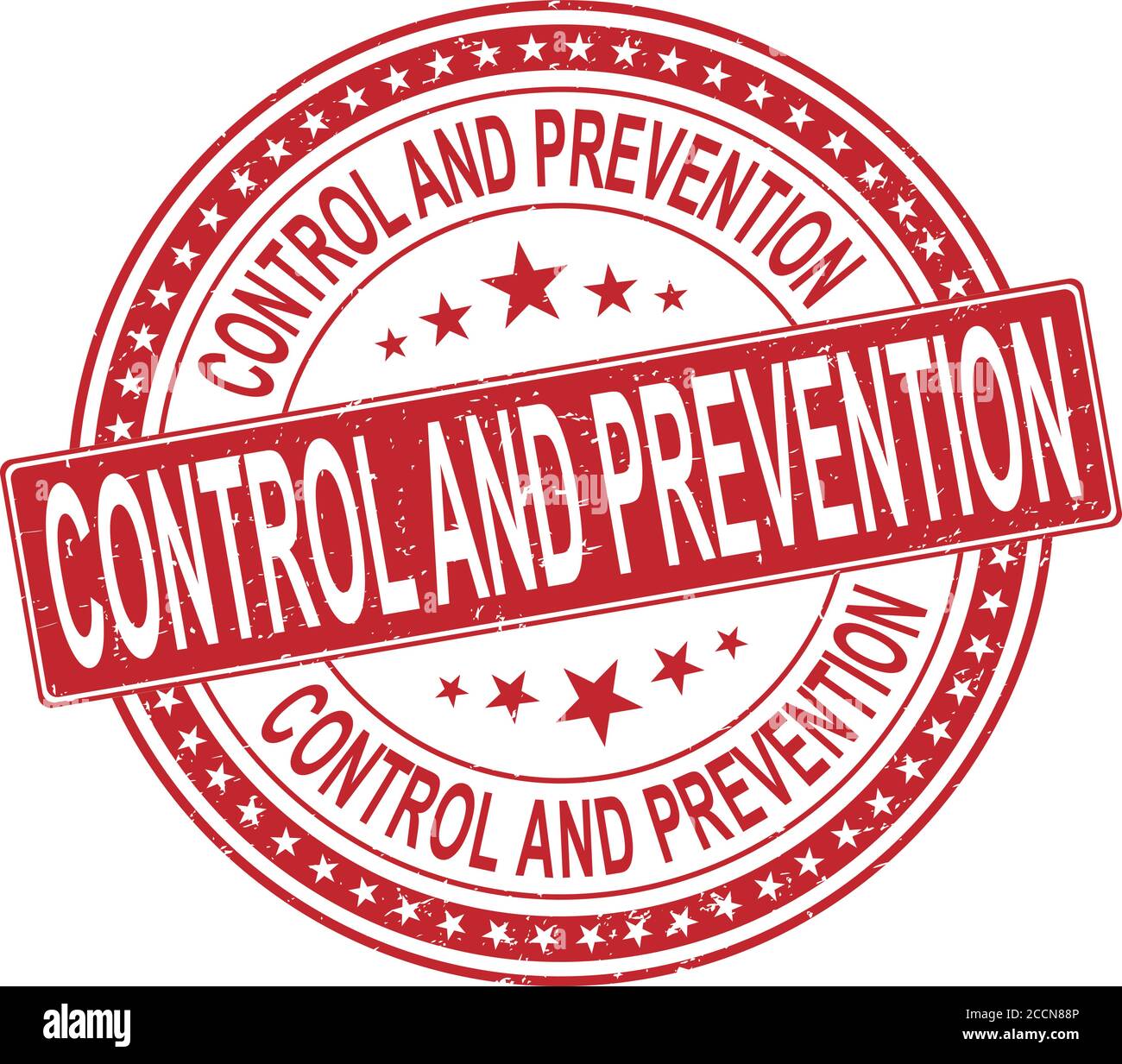 red Control and Prevention quarantine sign, grunge vector stamp Stock ...