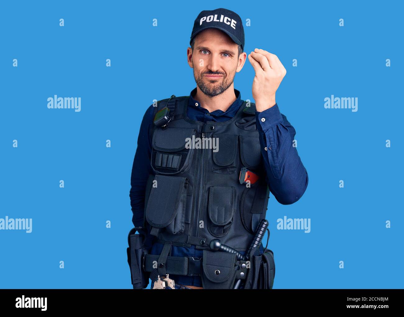 Handsome italian policeman hi-res stock photography and images - Alamy