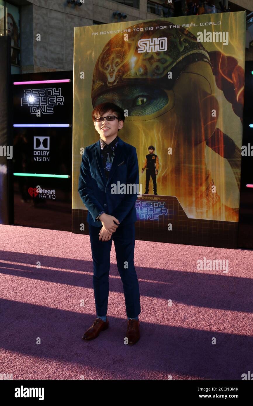 LOS ANGELES - MAR 26: Philip Zhao at the Ready Player One Premiere at ...