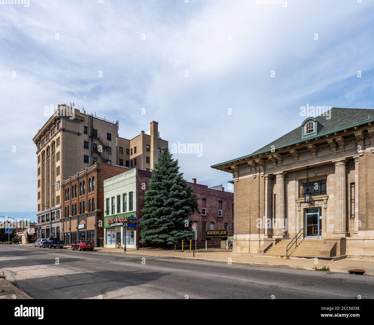 Buildings in downtown Mason City Stock Photo - Alamy