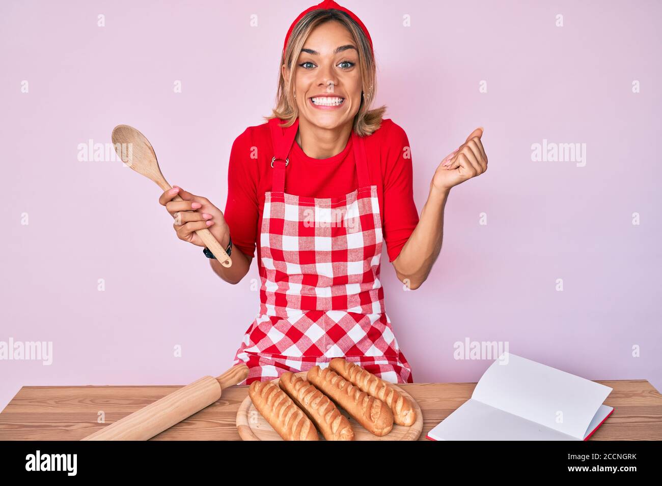 Woman proud of making bread hi-res stock photography and images - Alamy