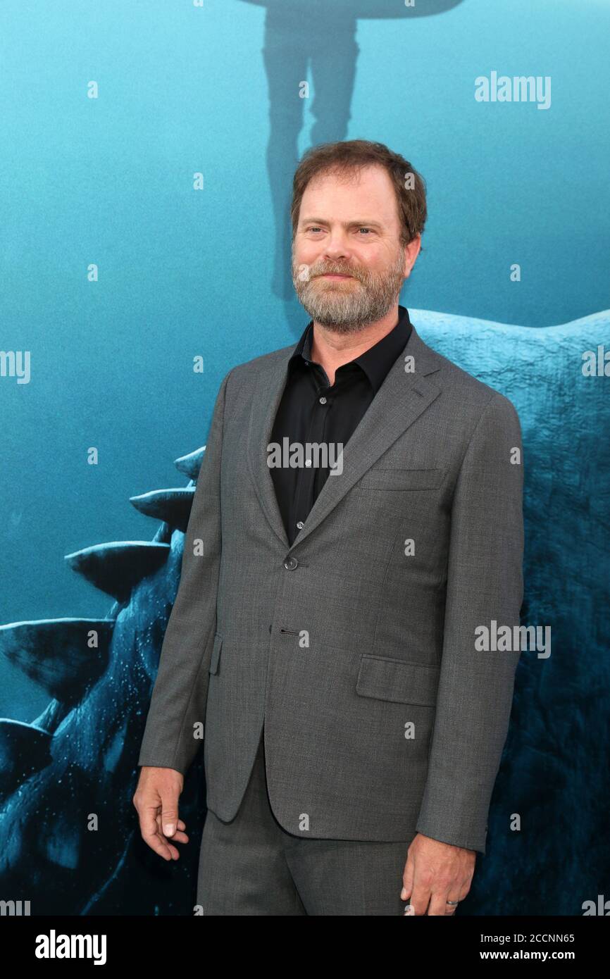 LOS ANGELES - AUG 6: Rainn Wilson at the The Meg Premiere on the TCL ...