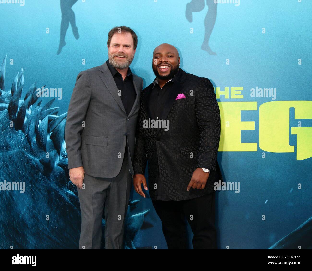 LOS ANGELES - AUG 6: Rainn WIlson, Page Kennedy at the The Meg Premiere ...