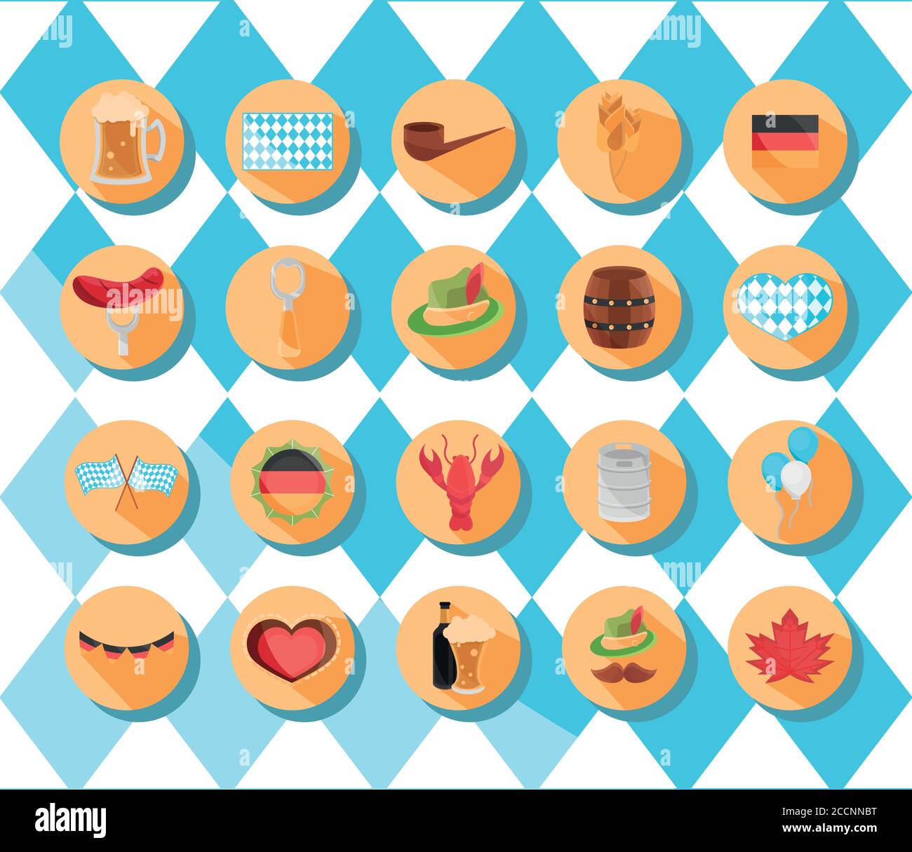 oktoberfest beer festival, celebration german traditional block flat ...