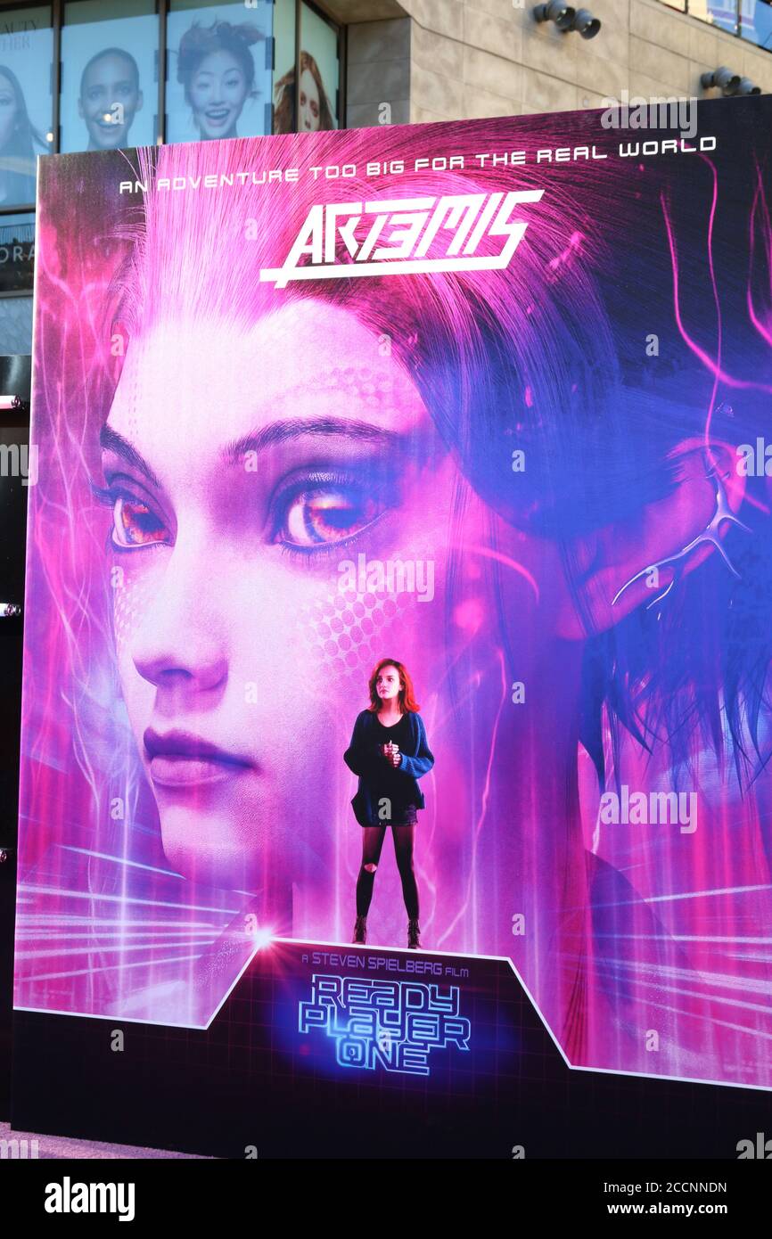 LOS ANGELES - MAR 26: Ready Player One Poster - Art3mis at the Ready ...