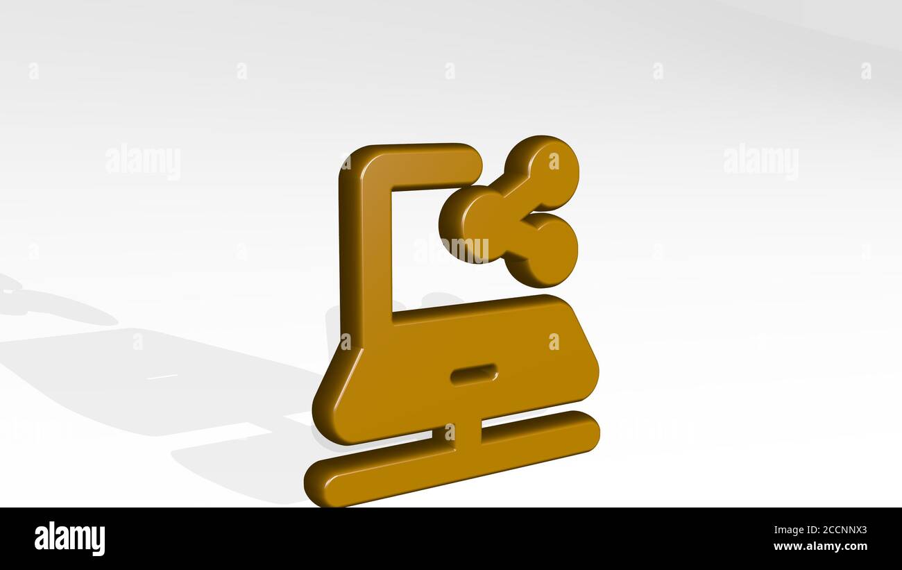 LAPTOP 3D icon casting shadow, 3D illustration Stock Photo - Alamy