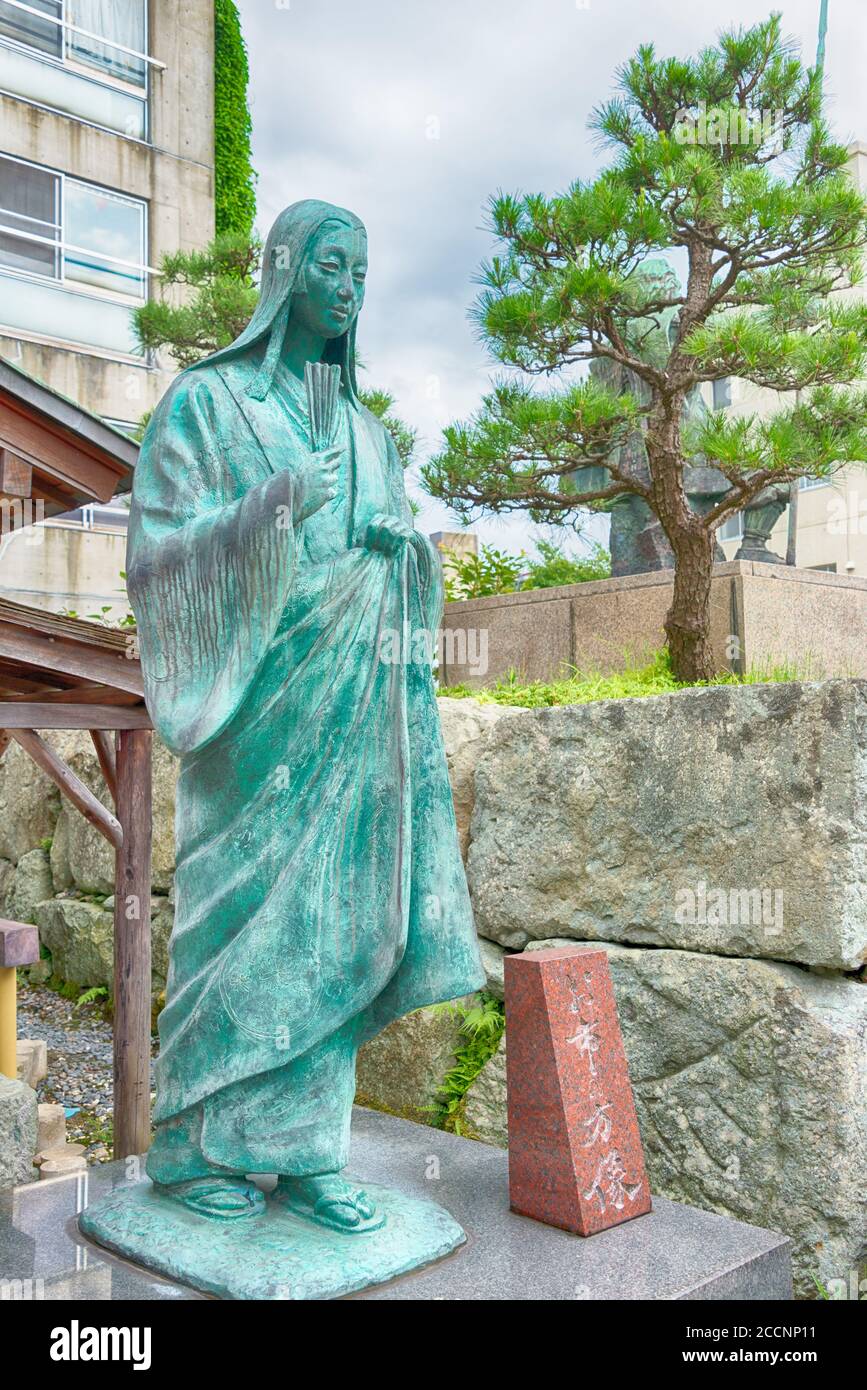 Fukui, Japan - Statue of Oichi (1547-1583) at Shibata Shrine in Fukui ...