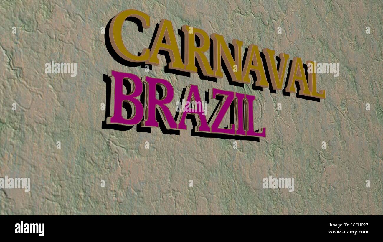 carnaval brazil text on textured wall, 3D illustration Stock Photo - Alamy