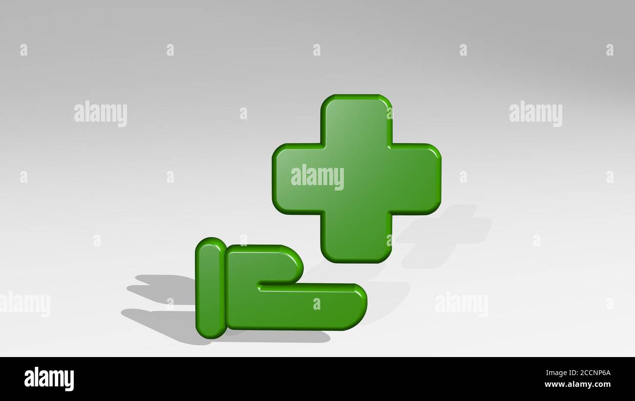 INSURANCE HAND 3D icon casting shadow, 3D illustration Stock Photo - Alamy