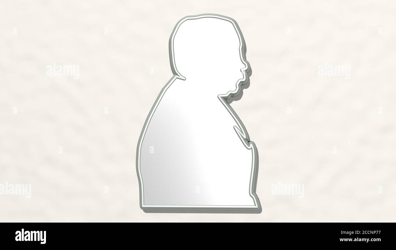 man 3D drawing icon, 3D illustration Stock Photo - Alamy