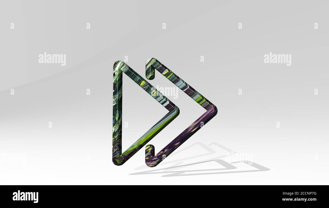 NAVIGATION ARROWS RIGHT 3D icon standing on the floor, 3D illustration ...