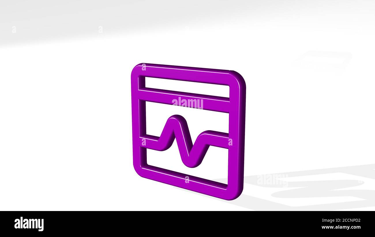 app window graph 3D icon casting shadow, 3D illustration Stock Photo ...