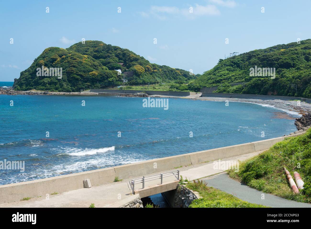 Views of Genkai-nada Sea and Coastline view from Okitsu-gu Yohaisho at ...