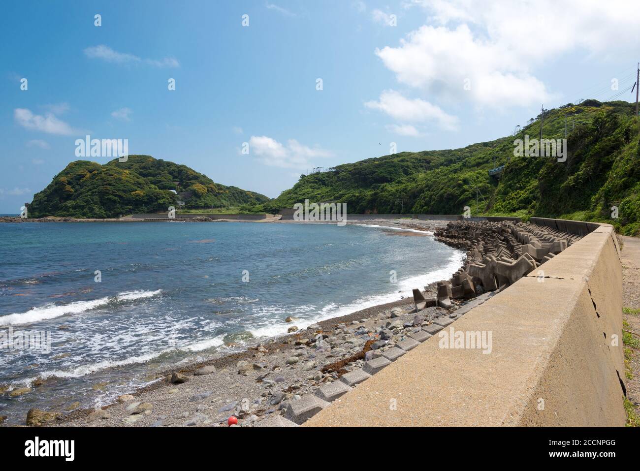 Views of Genkai-nada Sea and Coastline view from Okitsu-gu Yohaisho at ...