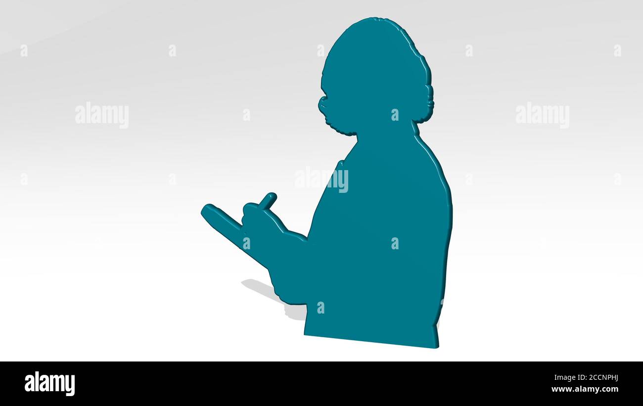 TAKING NOTES 3D icon casting shadow, 3D illustration Stock Photo - Alamy