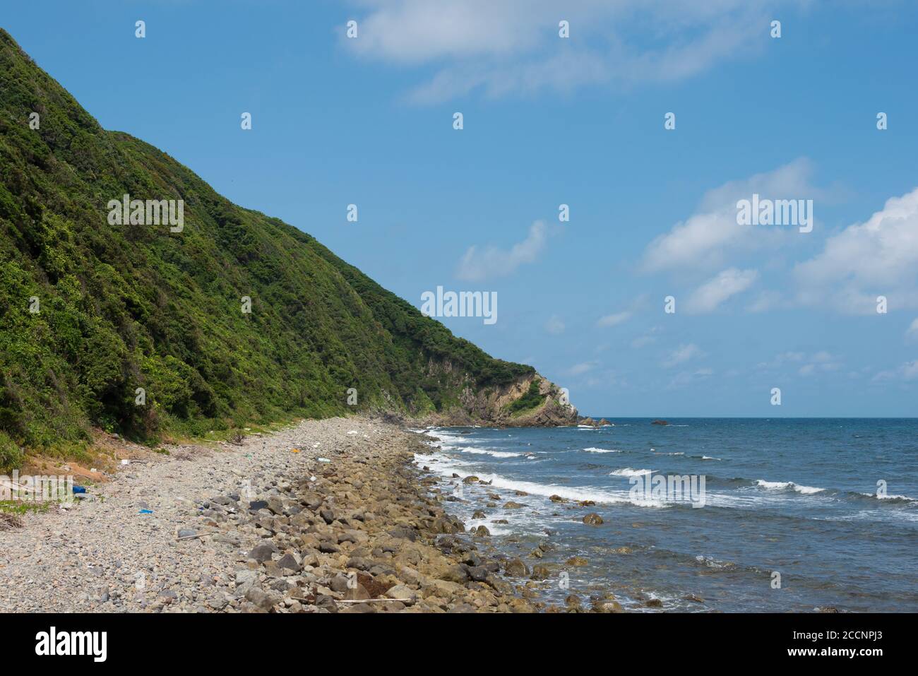 Views of Genkai-nada Sea and Coastline view from Okitsu-gu Yohaisho at ...