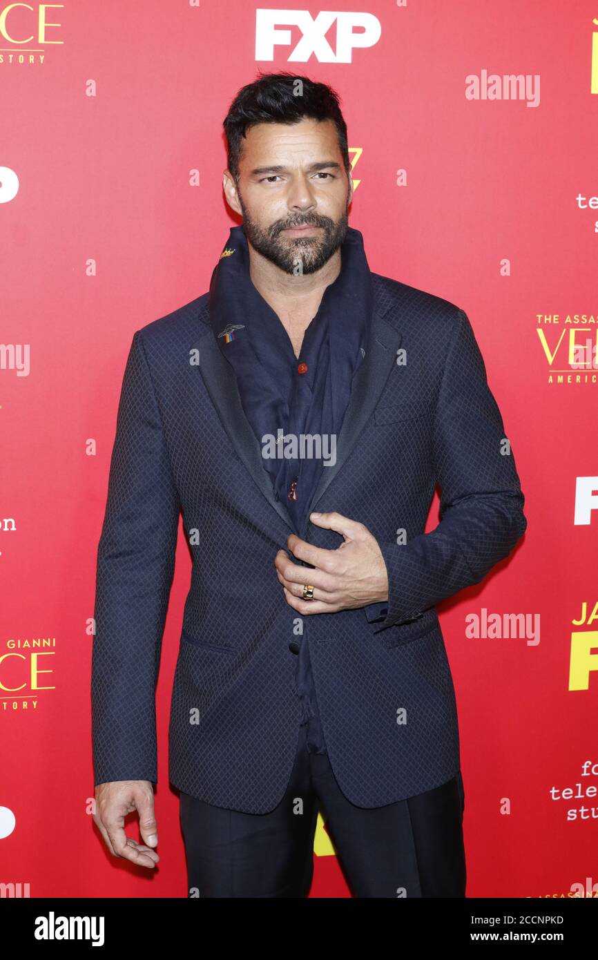 LOS ANGELES - JAN 8: Ricky Martin at the The Assassination of Gianni ...