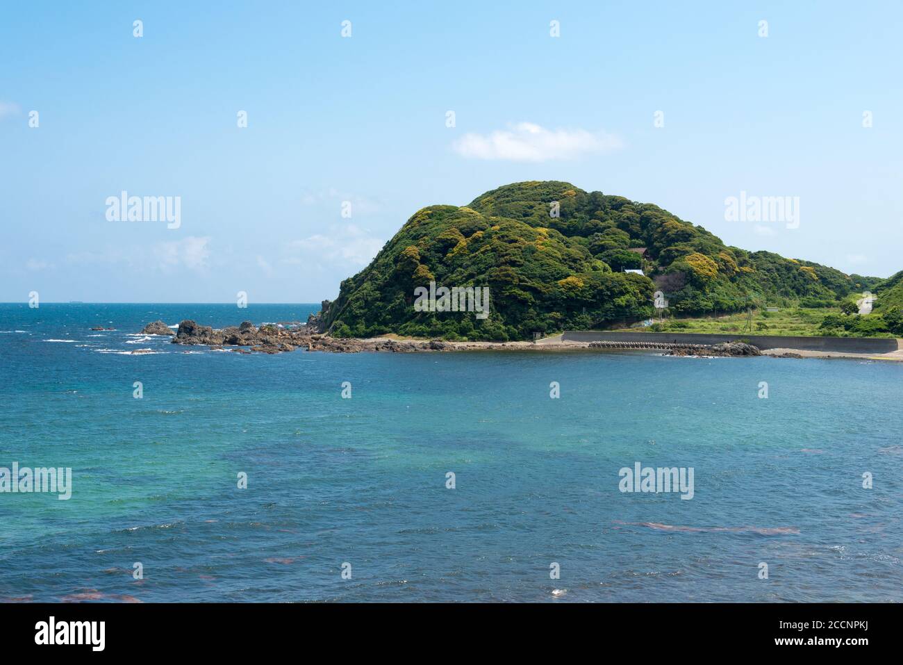 Views of Genkai-nada Sea and Coastline view from Okitsu-gu Yohaisho at ...