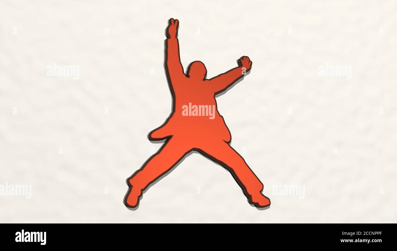 dancer 3D drawing icon, 3D illustration Stock Photo - Alamy