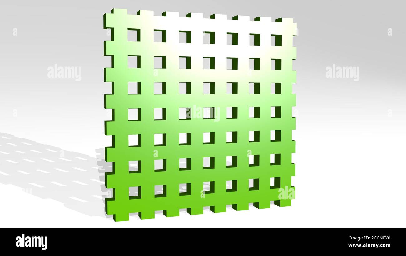 PATTERN 3D icon casting shadow, 3D illustration Stock Photo - Alamy