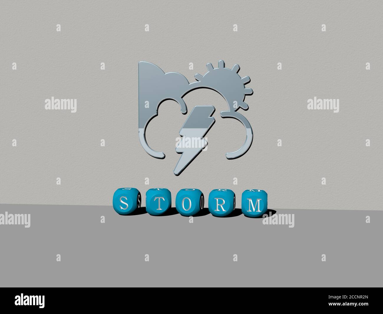 3D graphical image of STORM vertically along with text built by ...