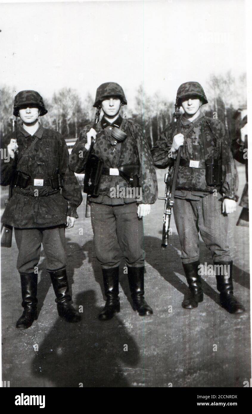 Camouflage Uniforms Of The Waffen Ss High Resolution Stock Photography ...