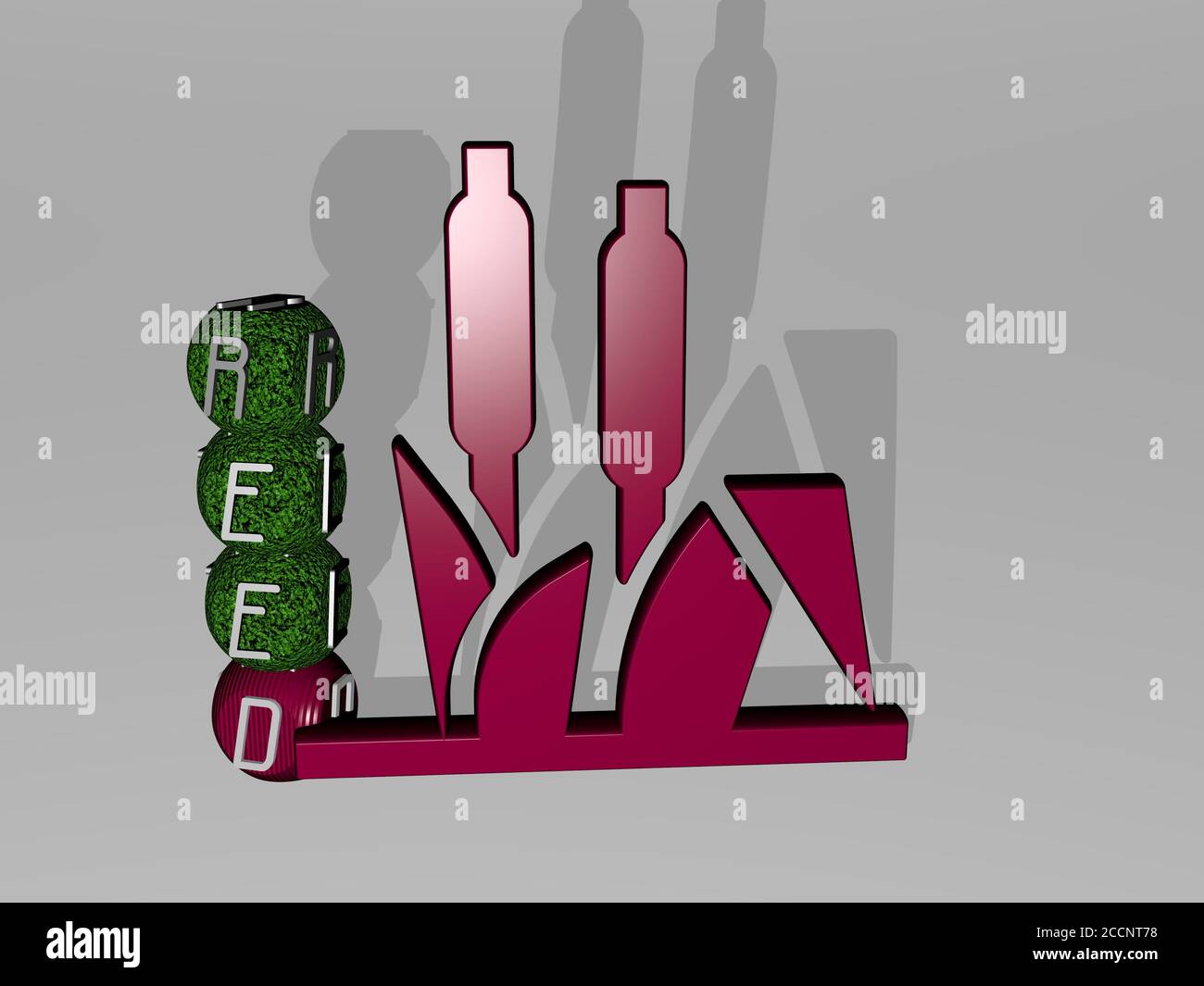 REED 3D icon and dice letter text, 3D illustration Stock Photo - Alamy